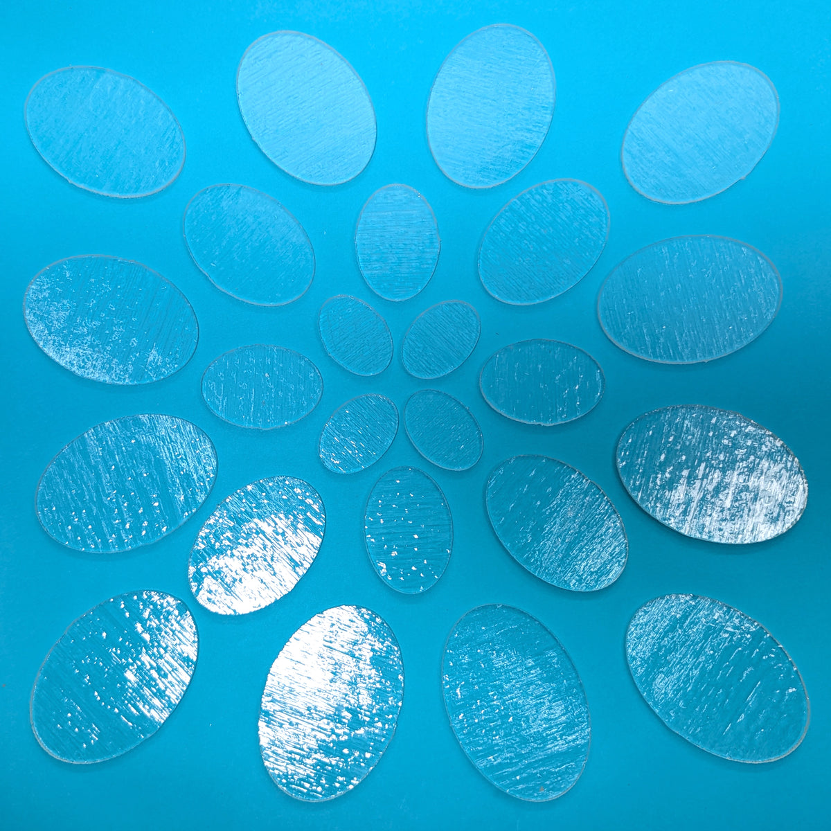 Clear Fusible Glass Ovals Blanks - COE 90 Bullseye Glass - 4 Sizes Ava ...