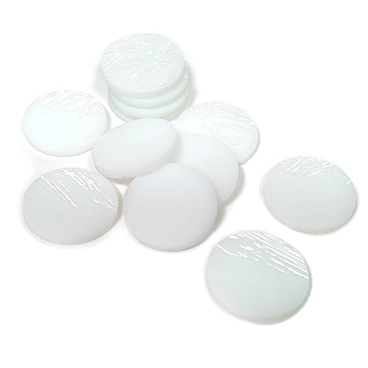 White/Black Fusible Precut Circles COE 90 Glass Blanks - 6 Sizes Avail ...