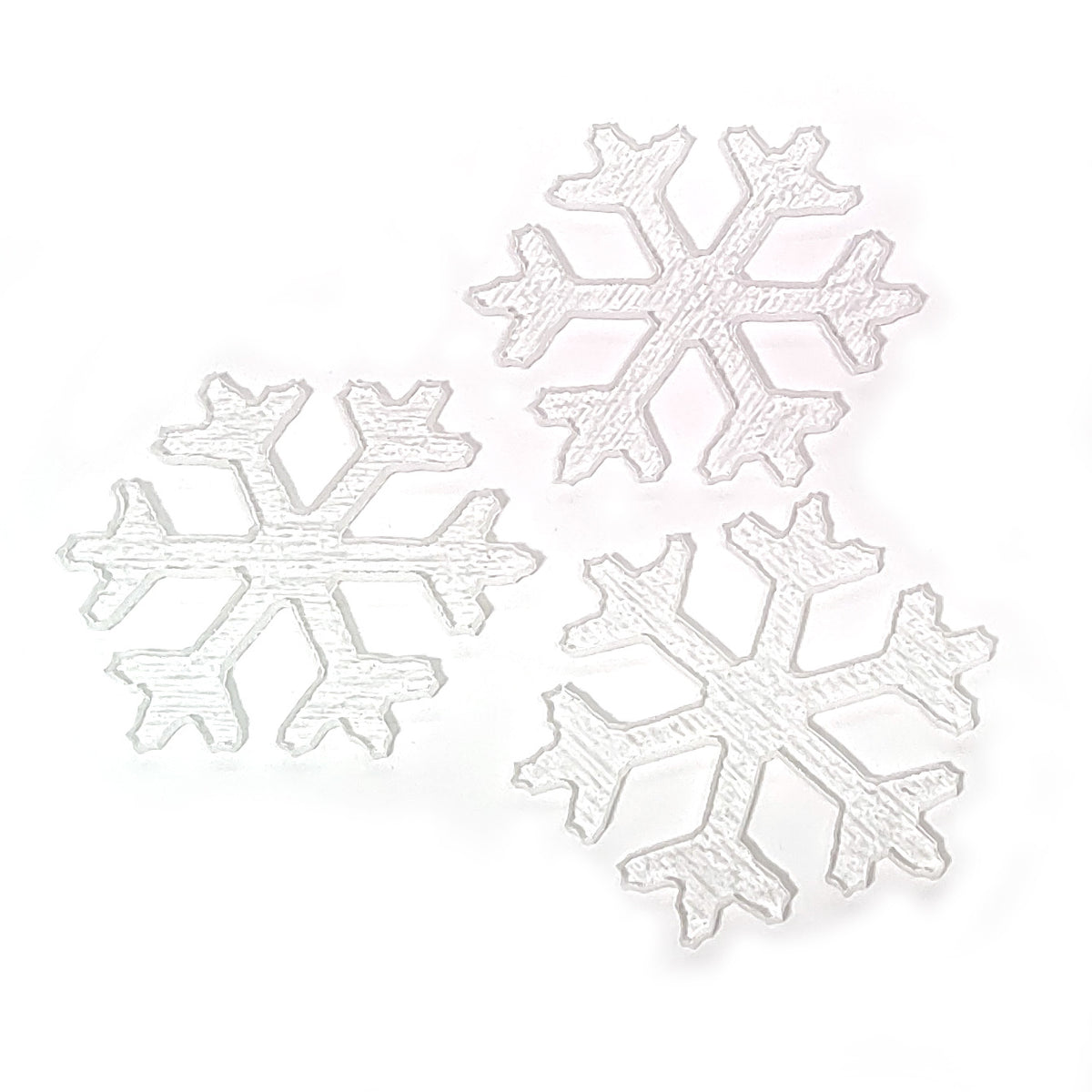 Clear Snowflakes Precut Fusible COE 90 Glass, Set of 3 - COE 90 Bullse ...
