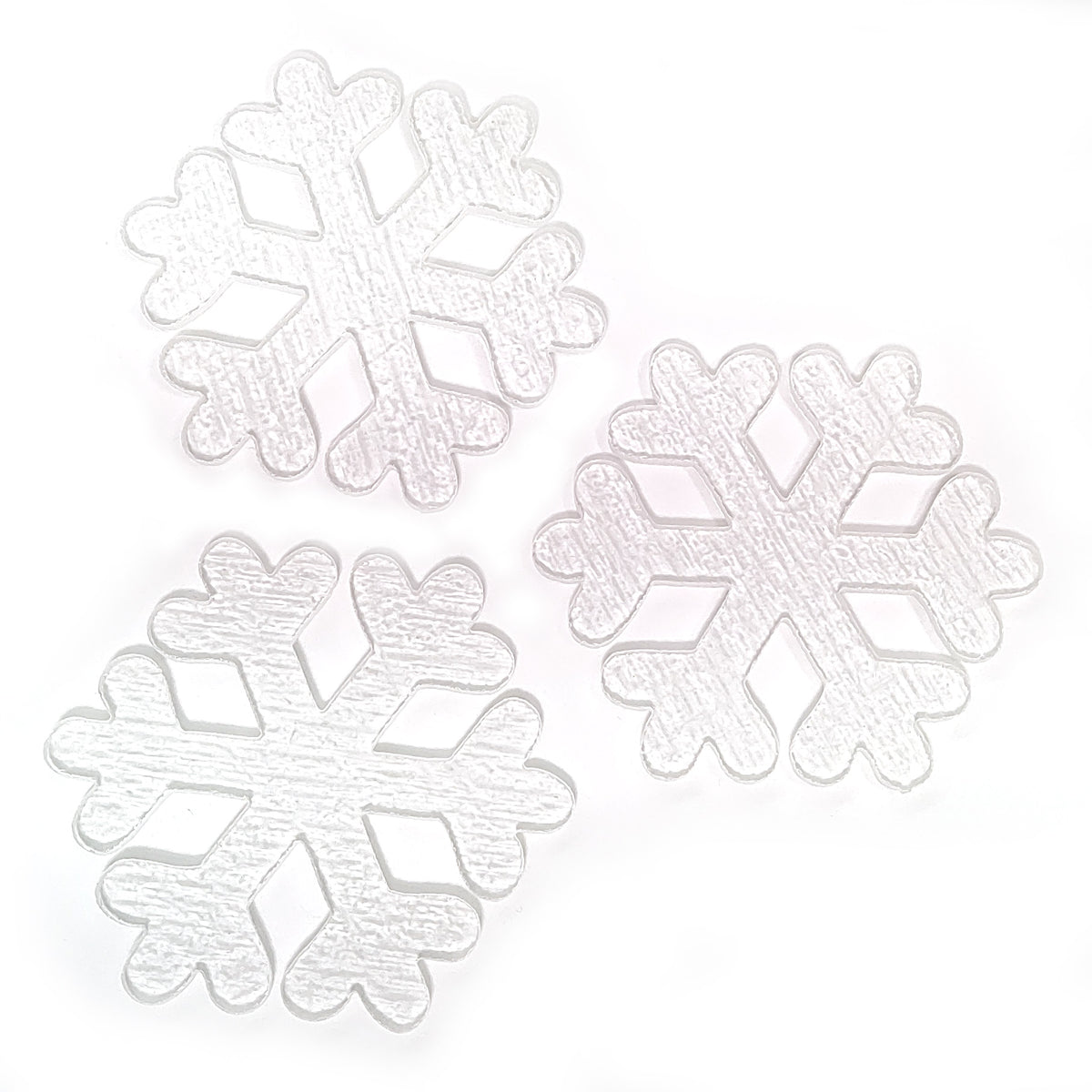 Precut Clear Glass Snowflakes – COE 90 Bullseye Glass for Fusing ...