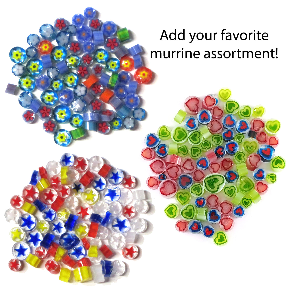 Rainbow Fusible Glass COE 96 Microwave Kiln Combo Pack - Dots, Stringf ...