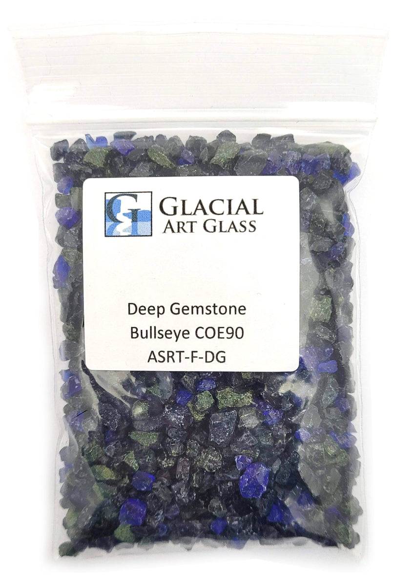 Deep Gemstone Frit Blend Coarse Bullseye Glass COE 90 Fusible – Glacial ...