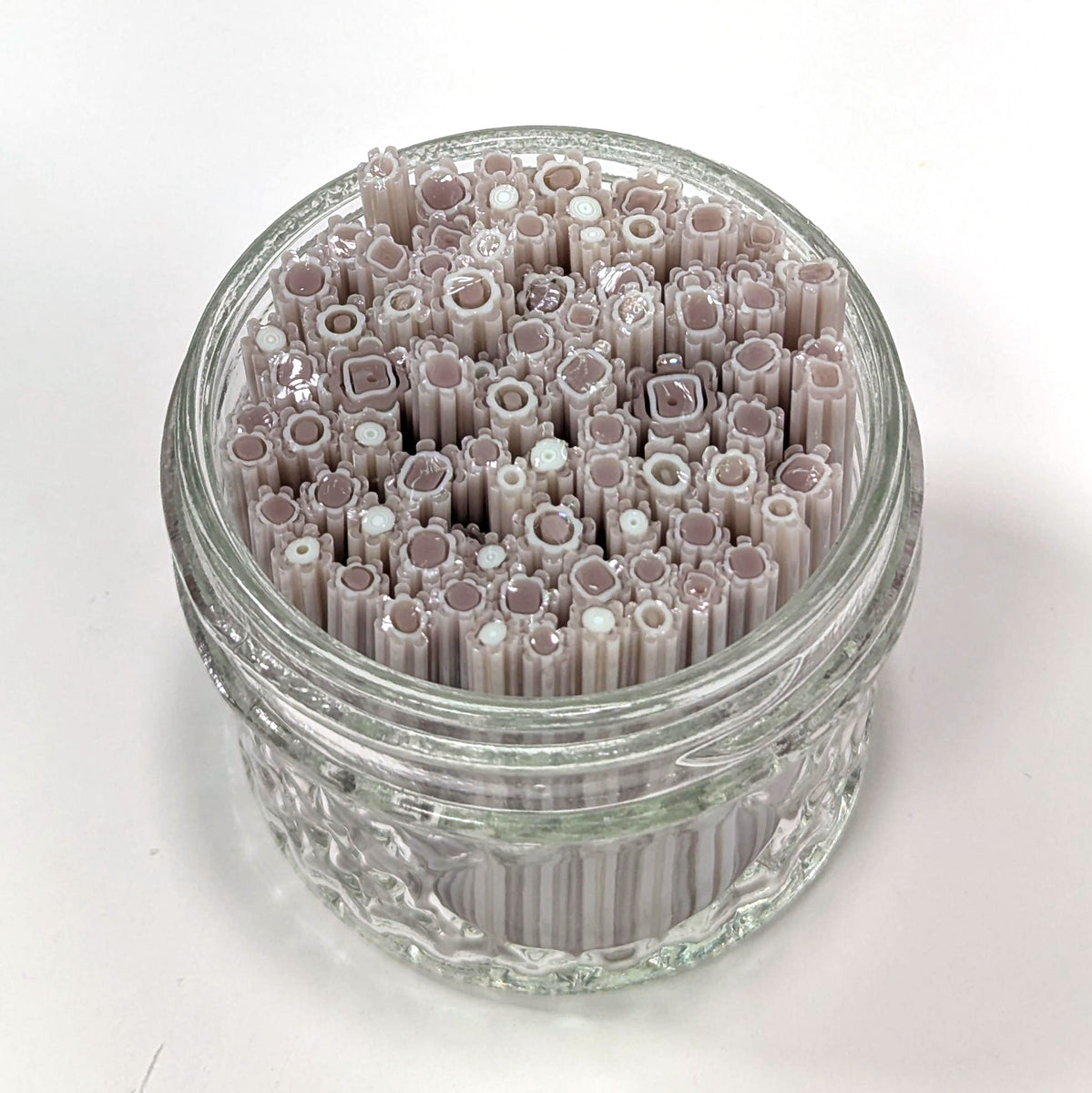 Dusty Lilac Flowers Murrine Sticks COE 90 Fusible Glass MSFL-021313 ...