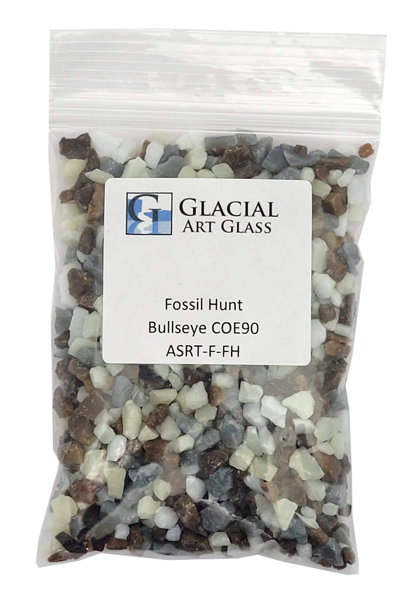 Fossil Hunt Frit Blend Coarse Bullseye Glass COE 90 Fusible – Glacial ...