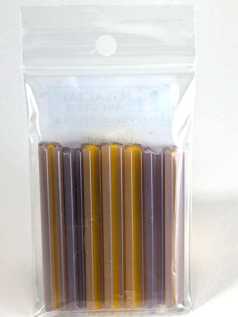 Lilac and Marigold Flower Murrine Sticks COE 96 Fusible Glass MSFL-032 ...