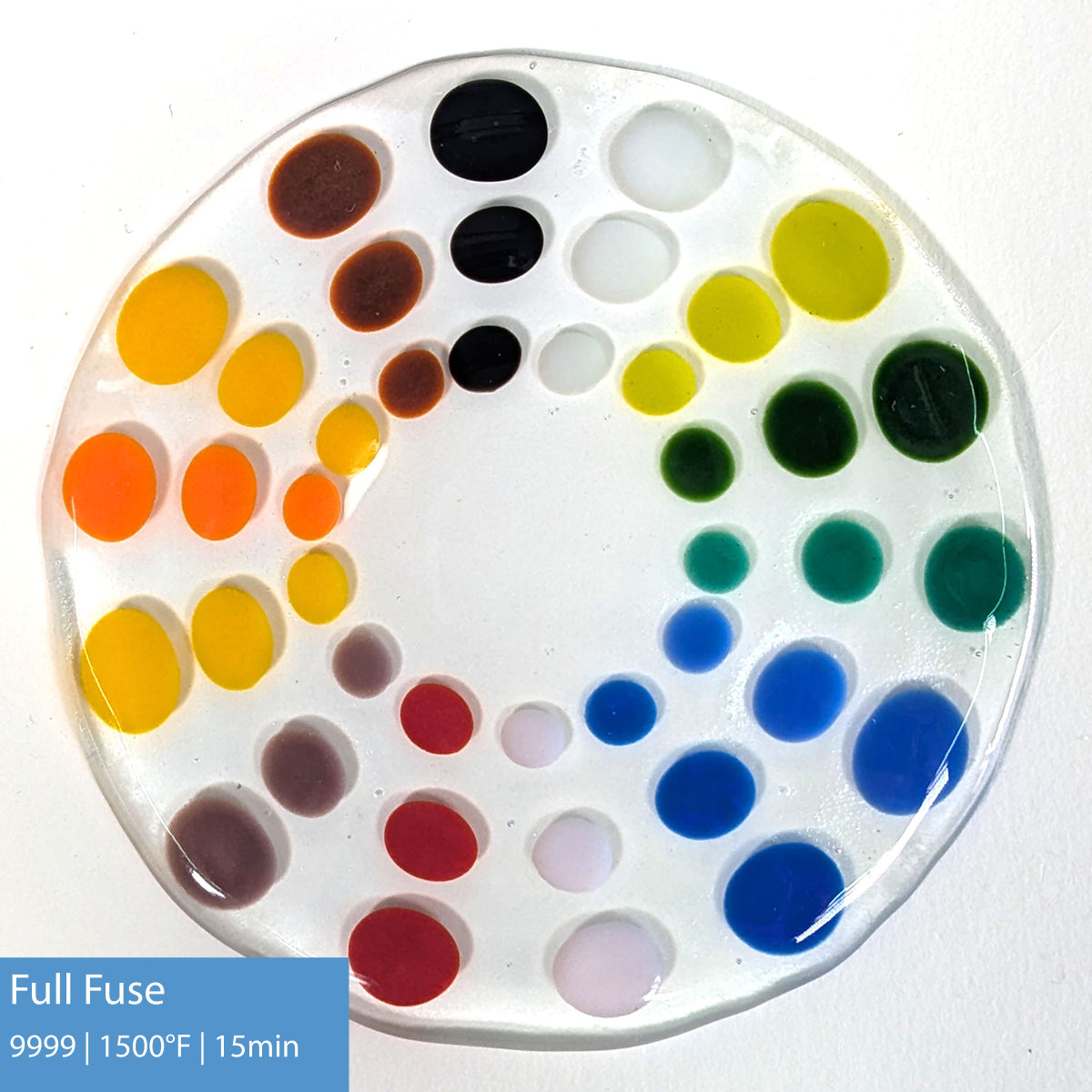 Circle Powder Wafers - Fusible Glass COE 96 - 14 Color Options ...