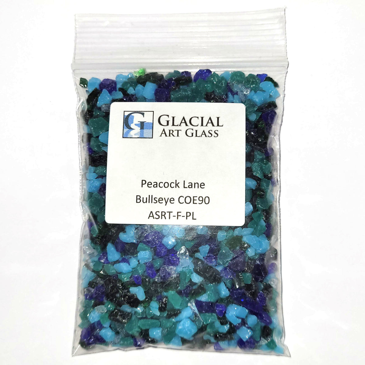 Peacock Lane Frit Blend Coarse Bullseye Glass COE 90 Fusible – Glacial ...