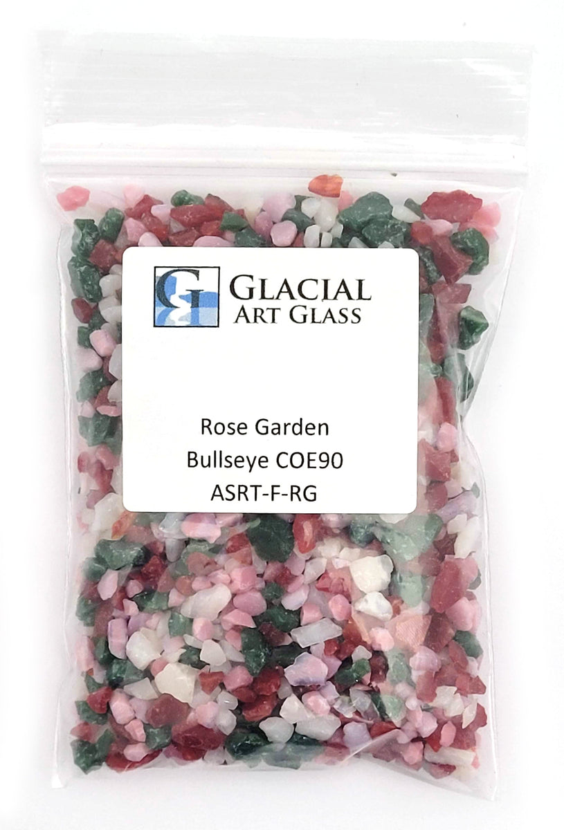 Rose Garden Frit Blend Coarse Bullseye Glass COE 90 Fusible – Glacial ...