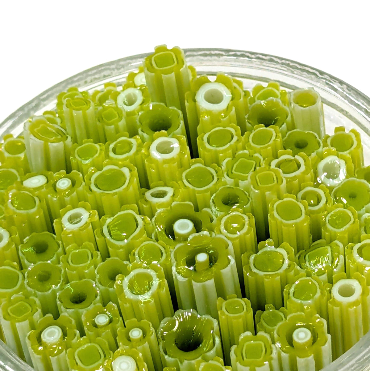 Spring Green Flowers Murrine Sticks COE 90 Fusible Glass MSFL-021414 ...