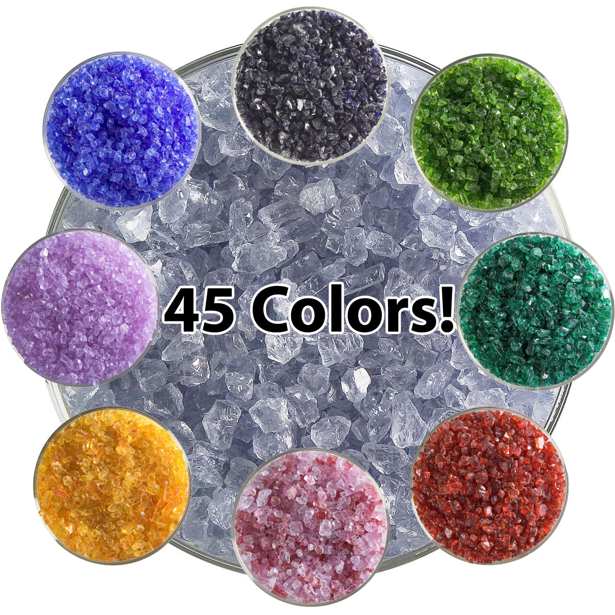 Bold Transparent Coarse Glass Frit - 45 Colors! Bullseye COE 90 Fusibl ...