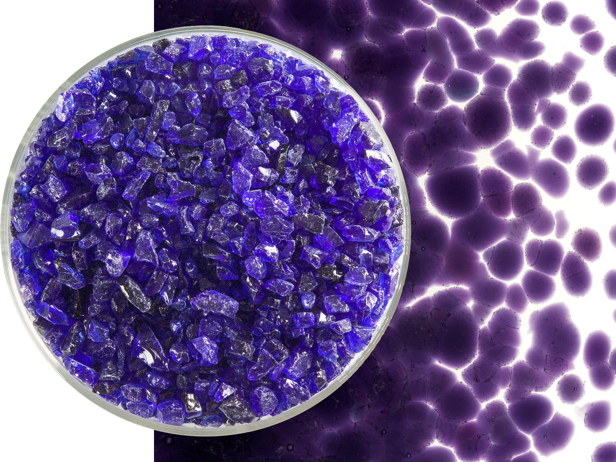 Gold Purple Transparent Glass Frit Coarse Bullseye COE 90 Fusible ...