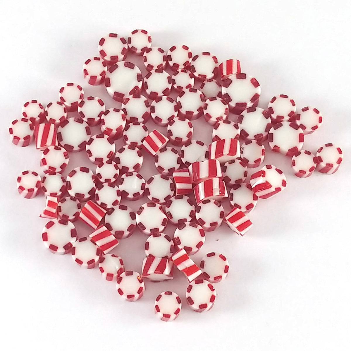 Peppermint Twist Murrine 13101 Millefiori COE 90 Glacial Art Glass