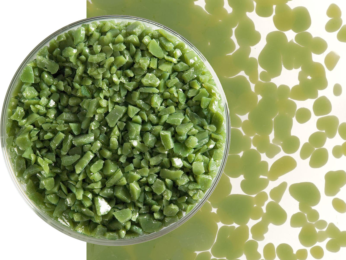 Olive Green Opal Glass Frit Coarse Bullseye COE 90 Fusible – Glacial ...