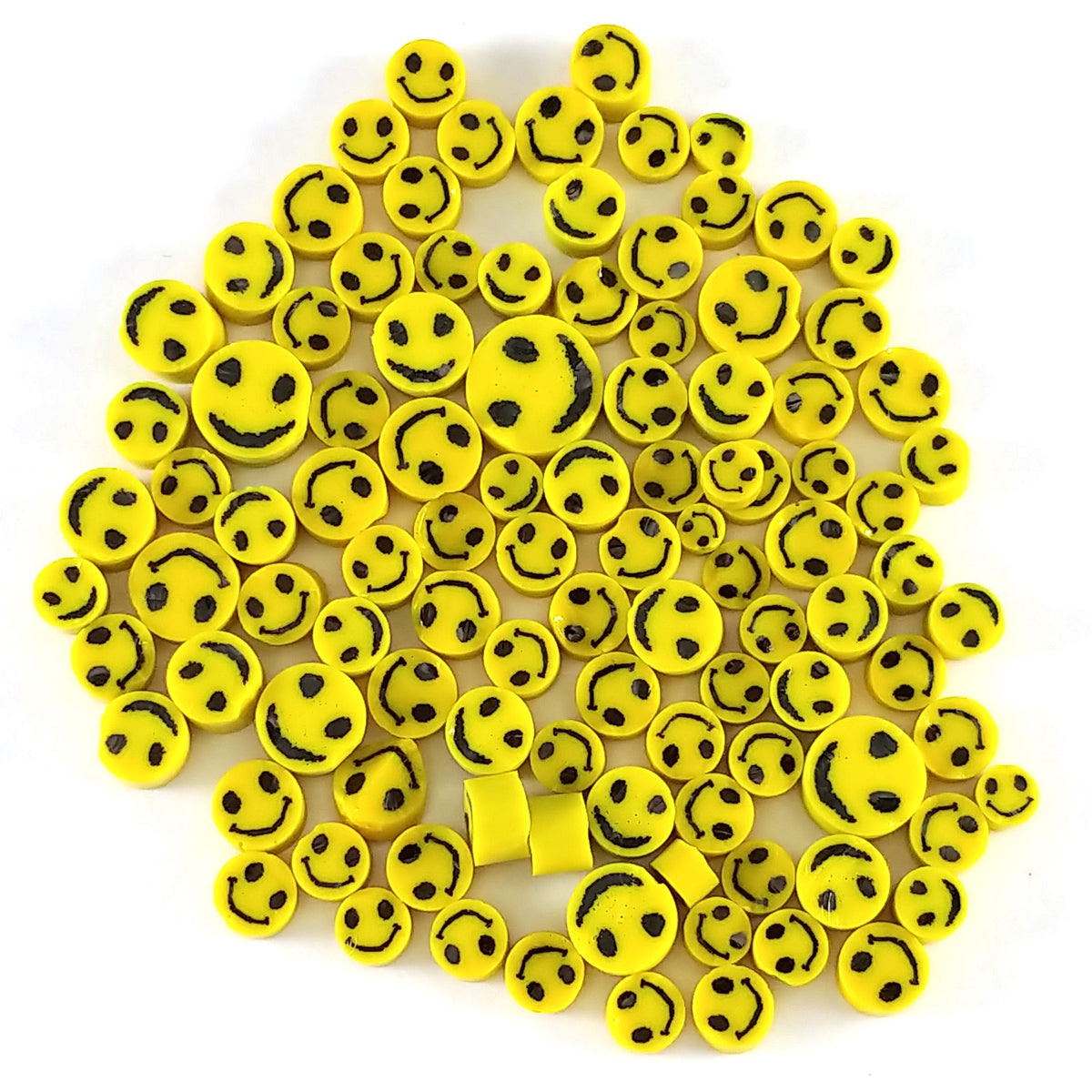 Happy Face Murrine 19101 Millefiori COE 90 Glacial Art Glass