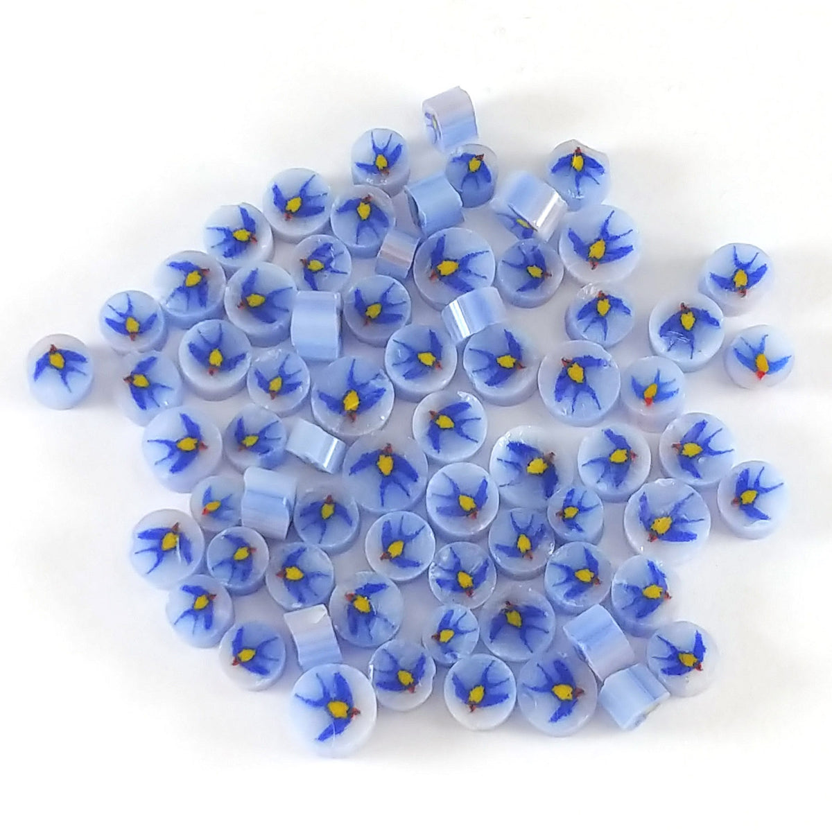 Barn Swallow Murrine 35102-96 Millefiori COE 96 Glacial Art Glass