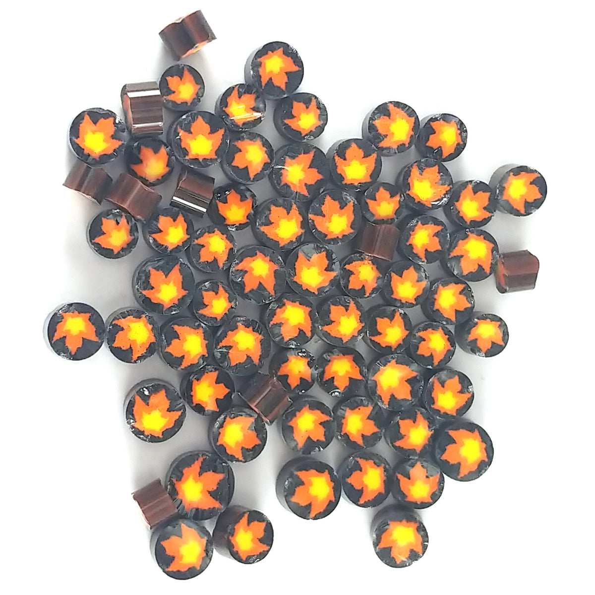 Maple Leaf Murrine 7102 Millefiori COE 90 Glacial Art Glass