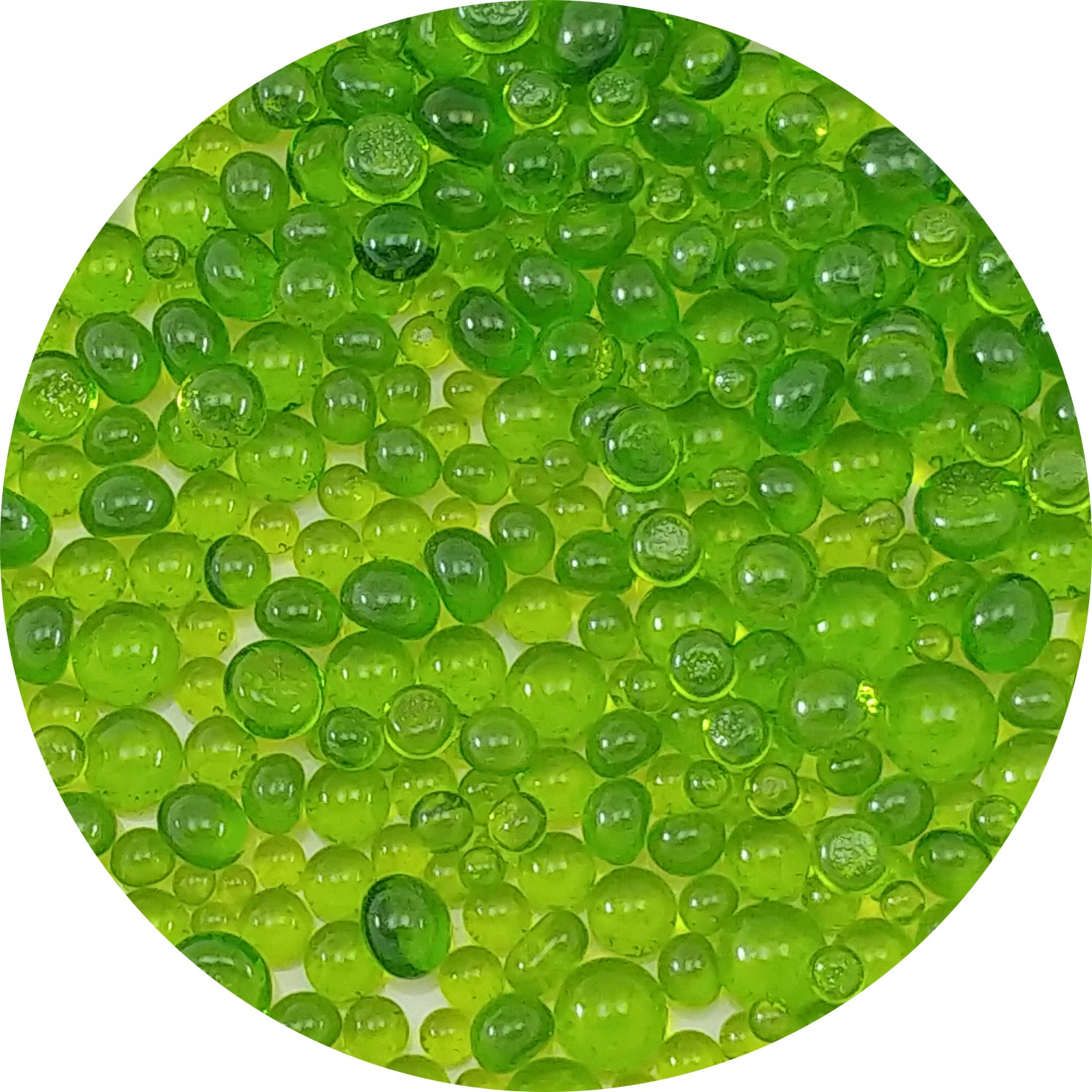 Spring Green Trans Frit Balls FB1426 COE 90 Glacial Art Glass