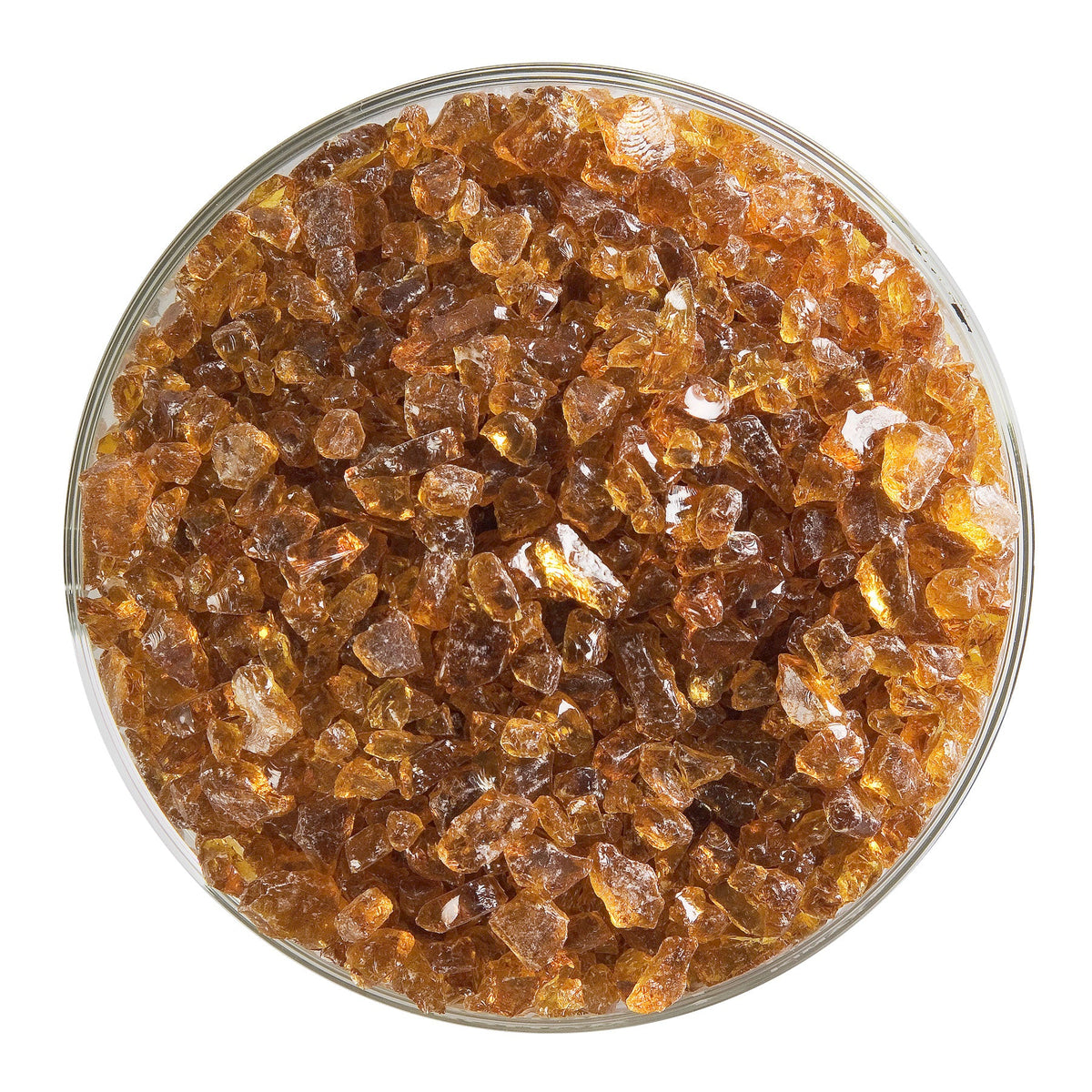 Medium Amber Transparent Glass Frit Coarse Bullseye COE 90 Fusible ...
